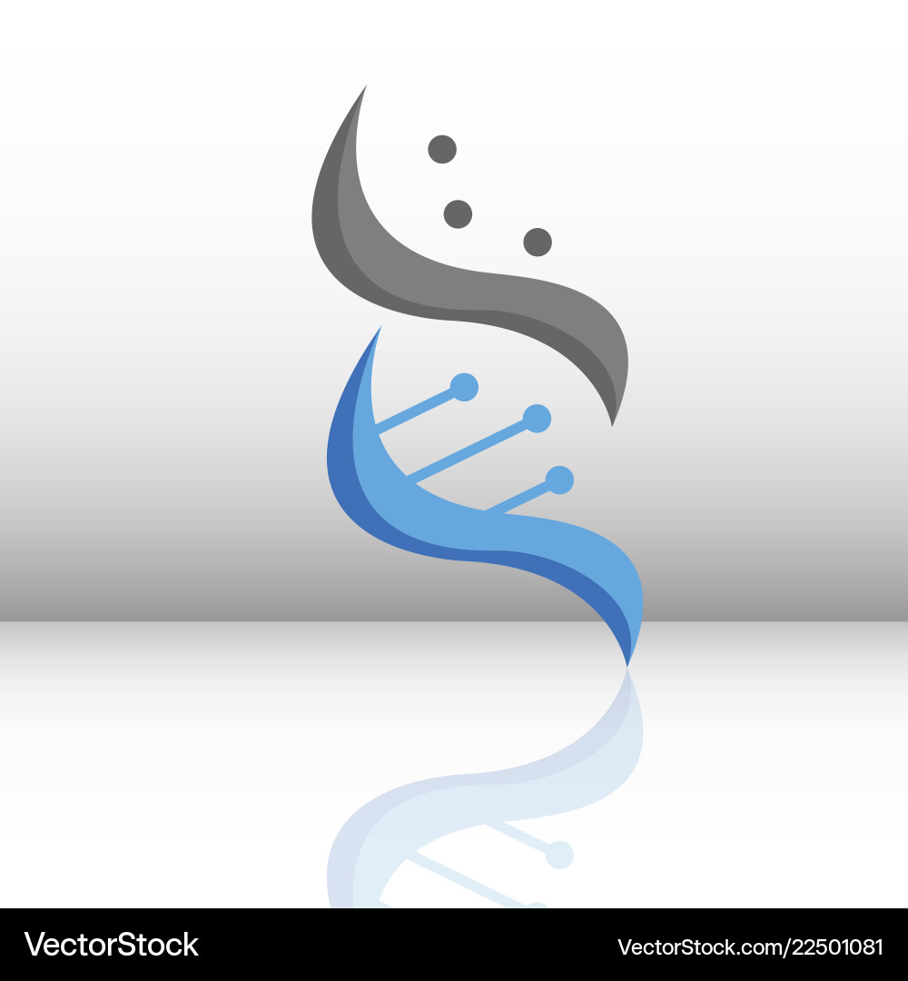 Dna helix logo template genetics design biological