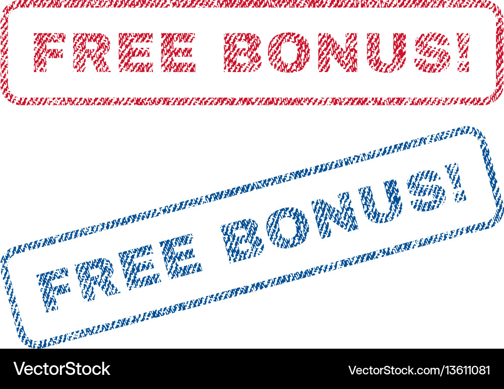 Free bonus exclamation textile stamps Royalty Free Vector
