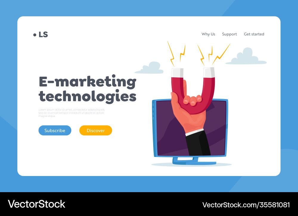 Inbound business marketing technologies lead Vector Image