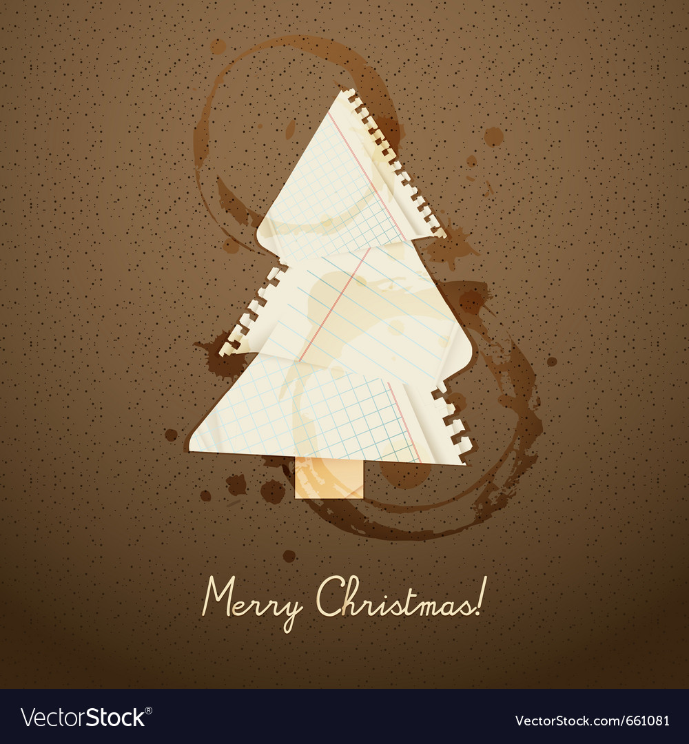 Paper tree Royalty Free Vector Image - VectorStock