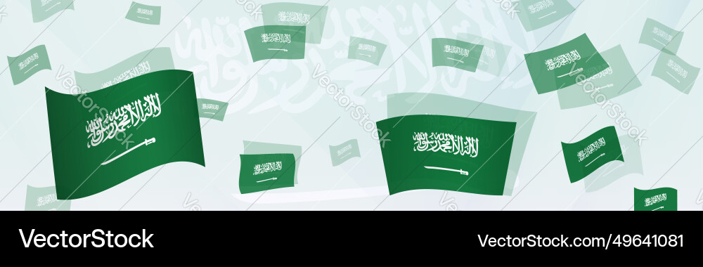 Saudi arabia flag-themed abstract design Vector Image