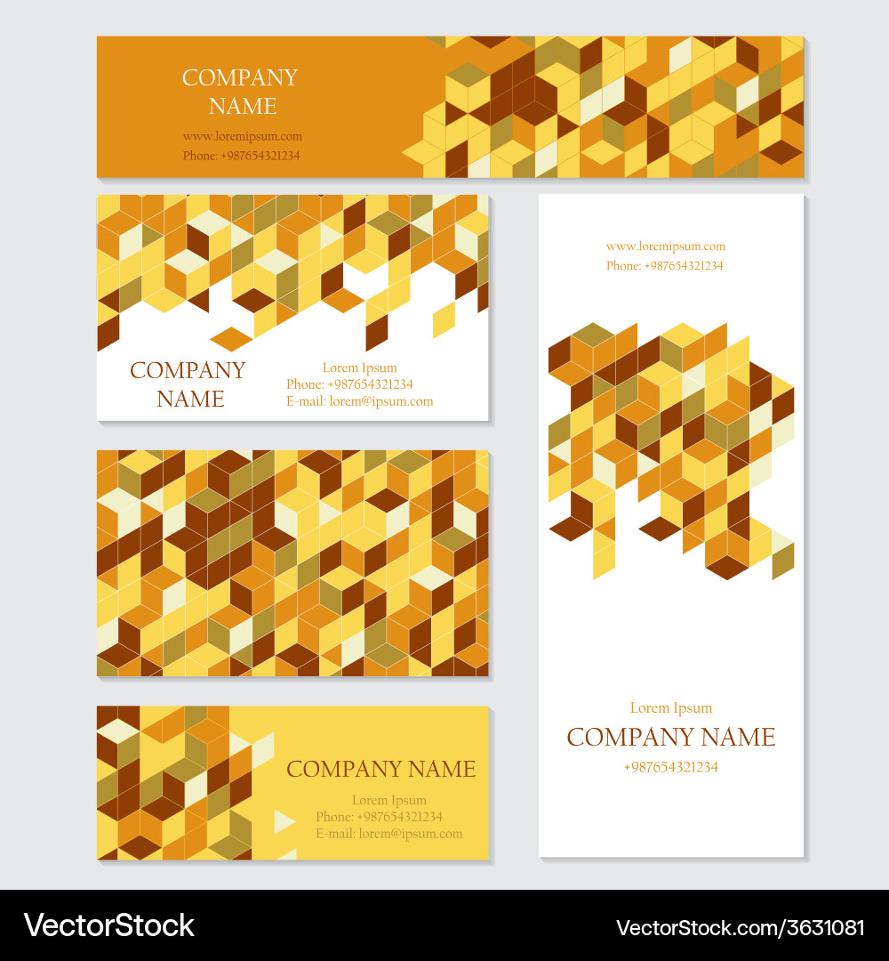 Set business or invitation cards templates Vector Image