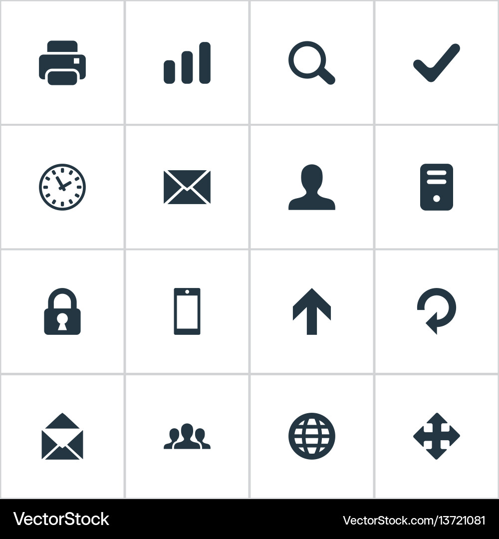 Set of simple practice icons Royalty Free Vector Image