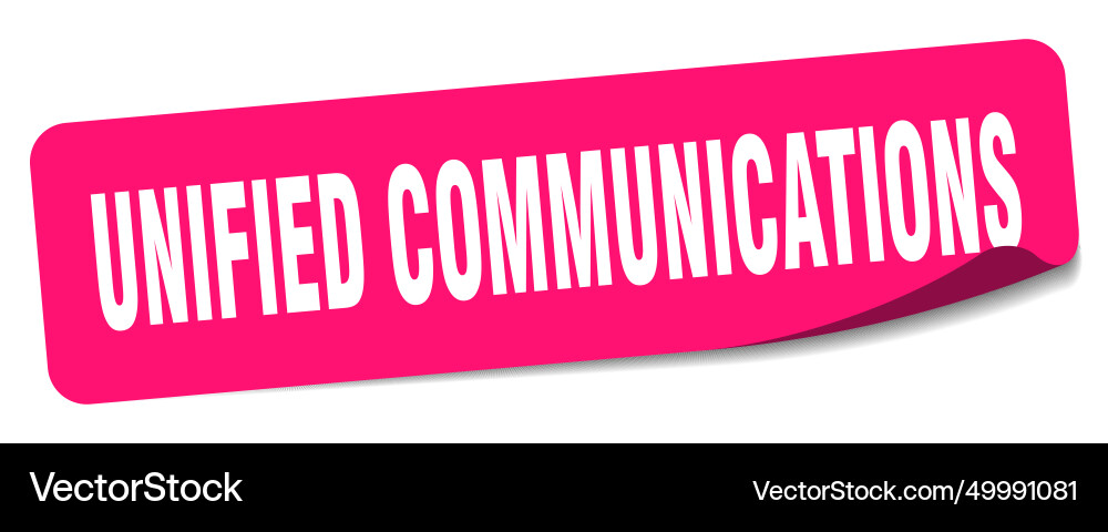 Unified communications sticker unified Royalty Free Vector