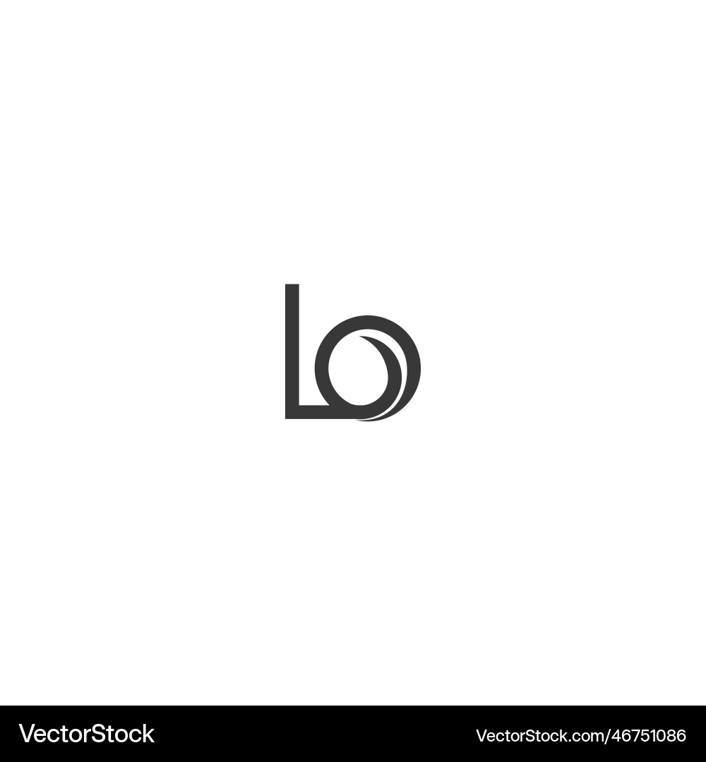 Alphabet initials logo ol lo o and l Royalty Free Vector