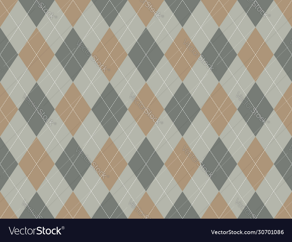 Argyle pattern seamless fabric texture background Vector Image