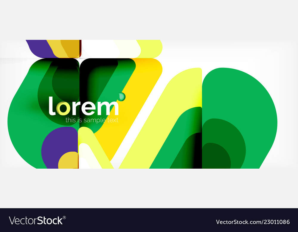 Colorful trendy geometric shapes background Vector Image