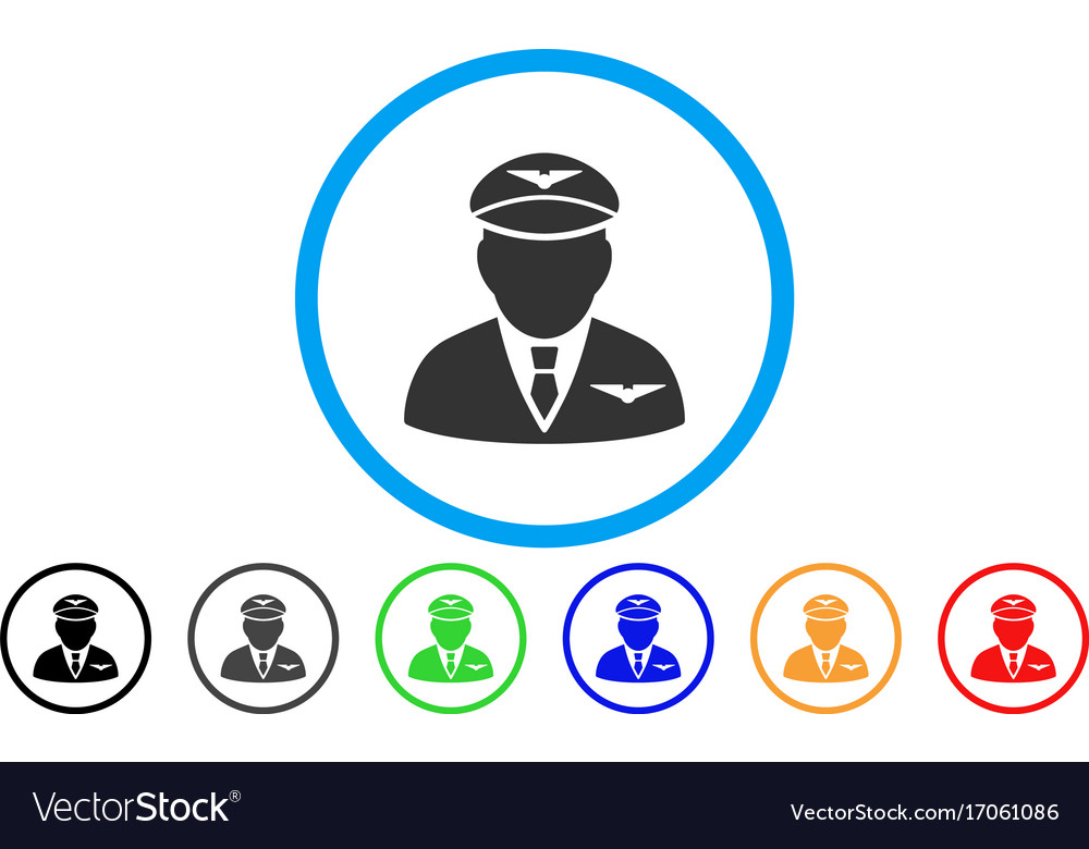 Pilot rounded icon Royalty Free Vector Image - VectorStock