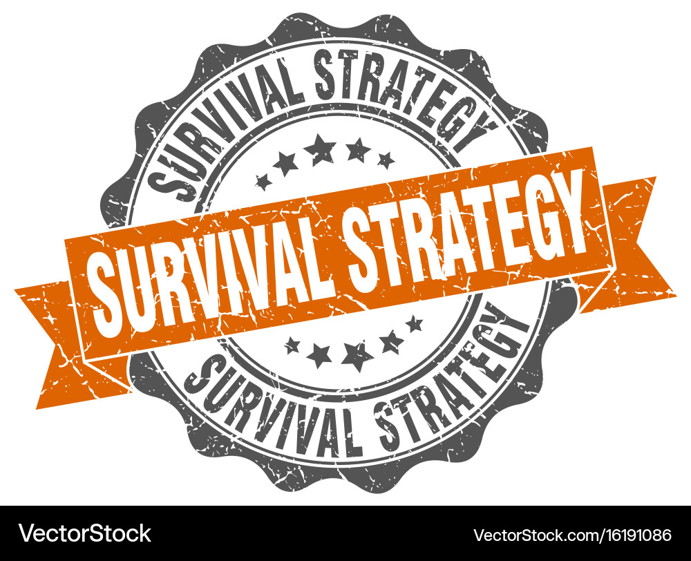 Survival strategy stamp sign seal Royalty Free Vector Image