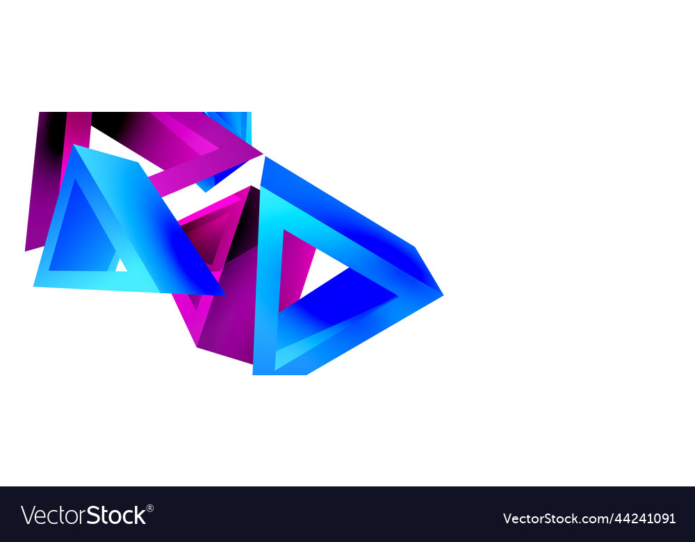 3d triangle abstract background basic shape Vector Image