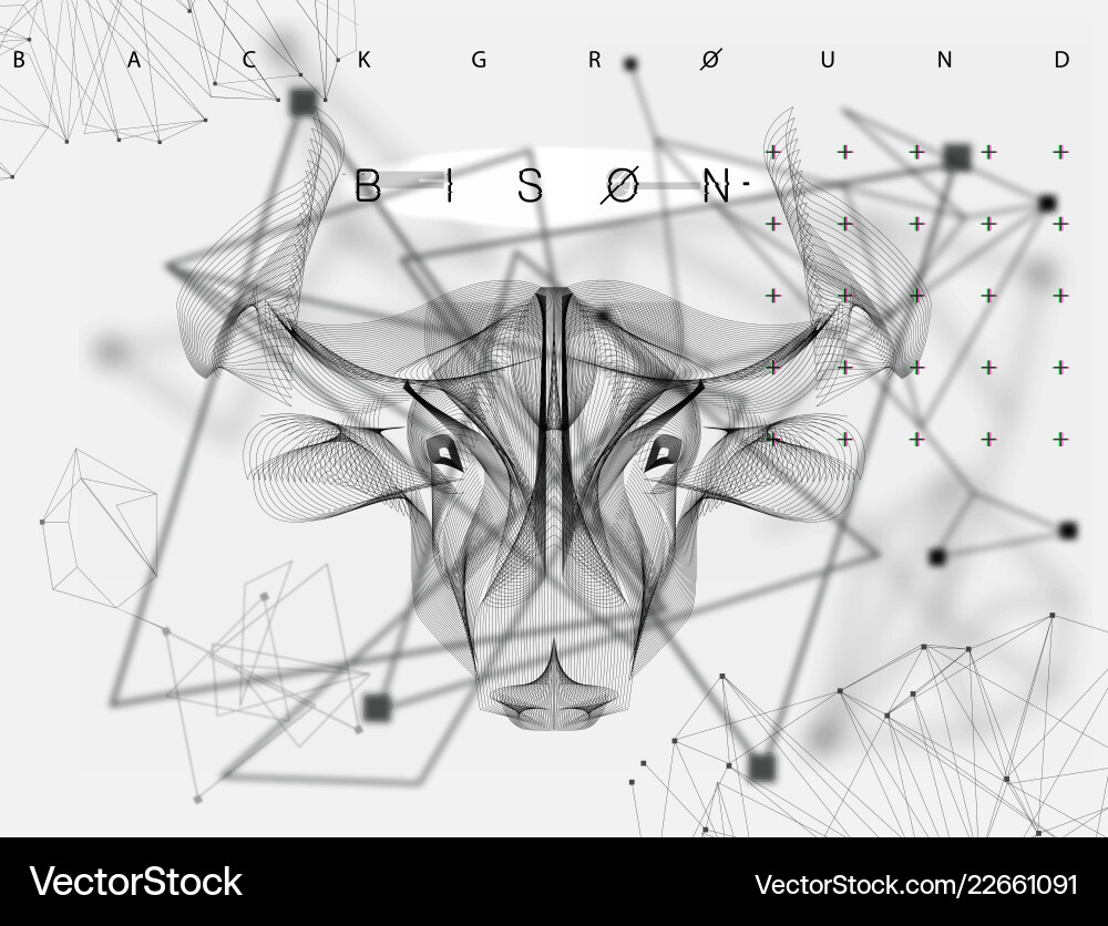 Abstract animal poster bull Royalty Free Vector Image