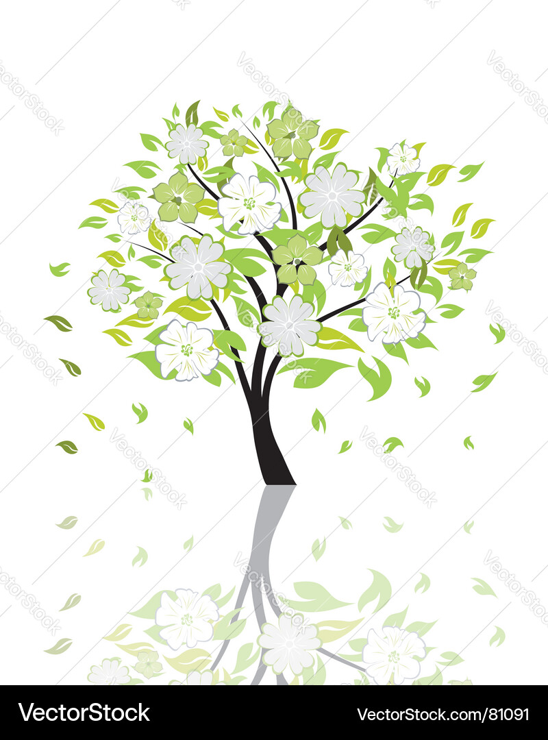 Blossom tree Royalty Free Vector Image - VectorStock