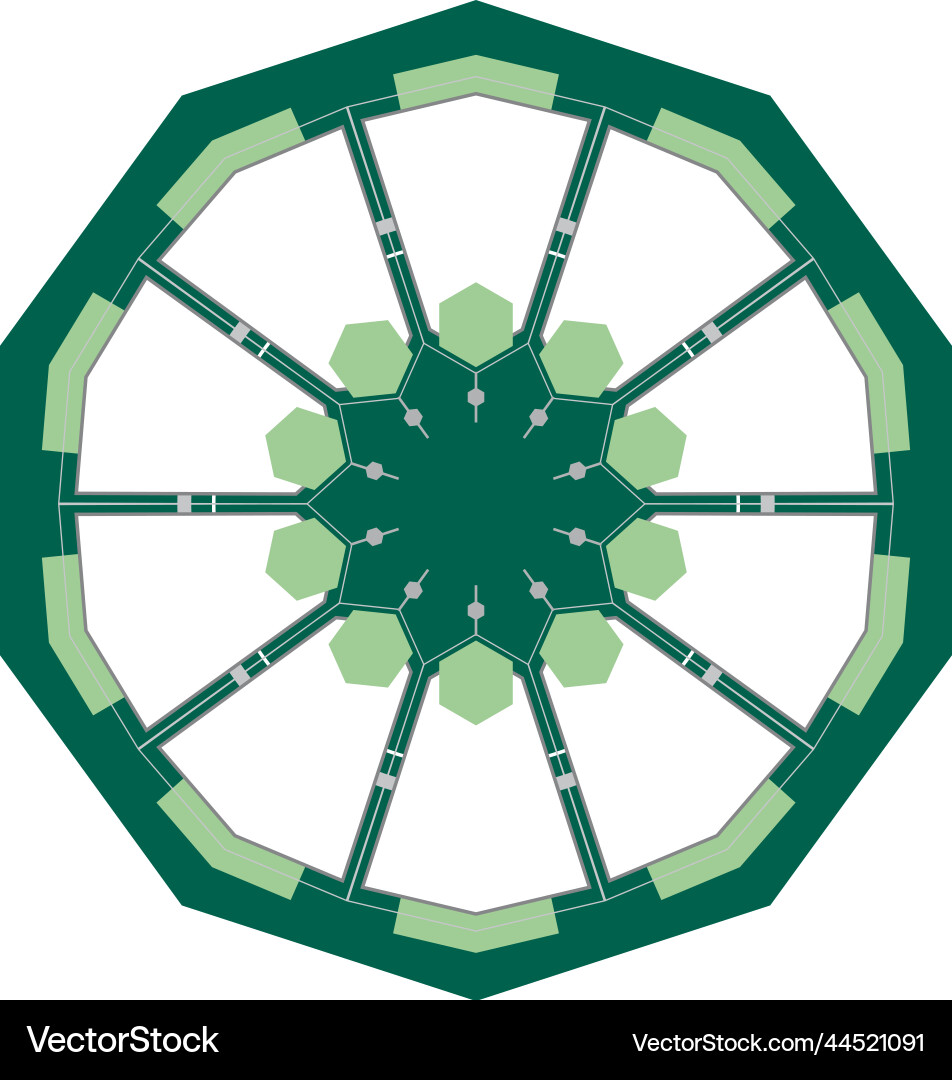 Business ecosystem organisation hexagone diagram Vector Image