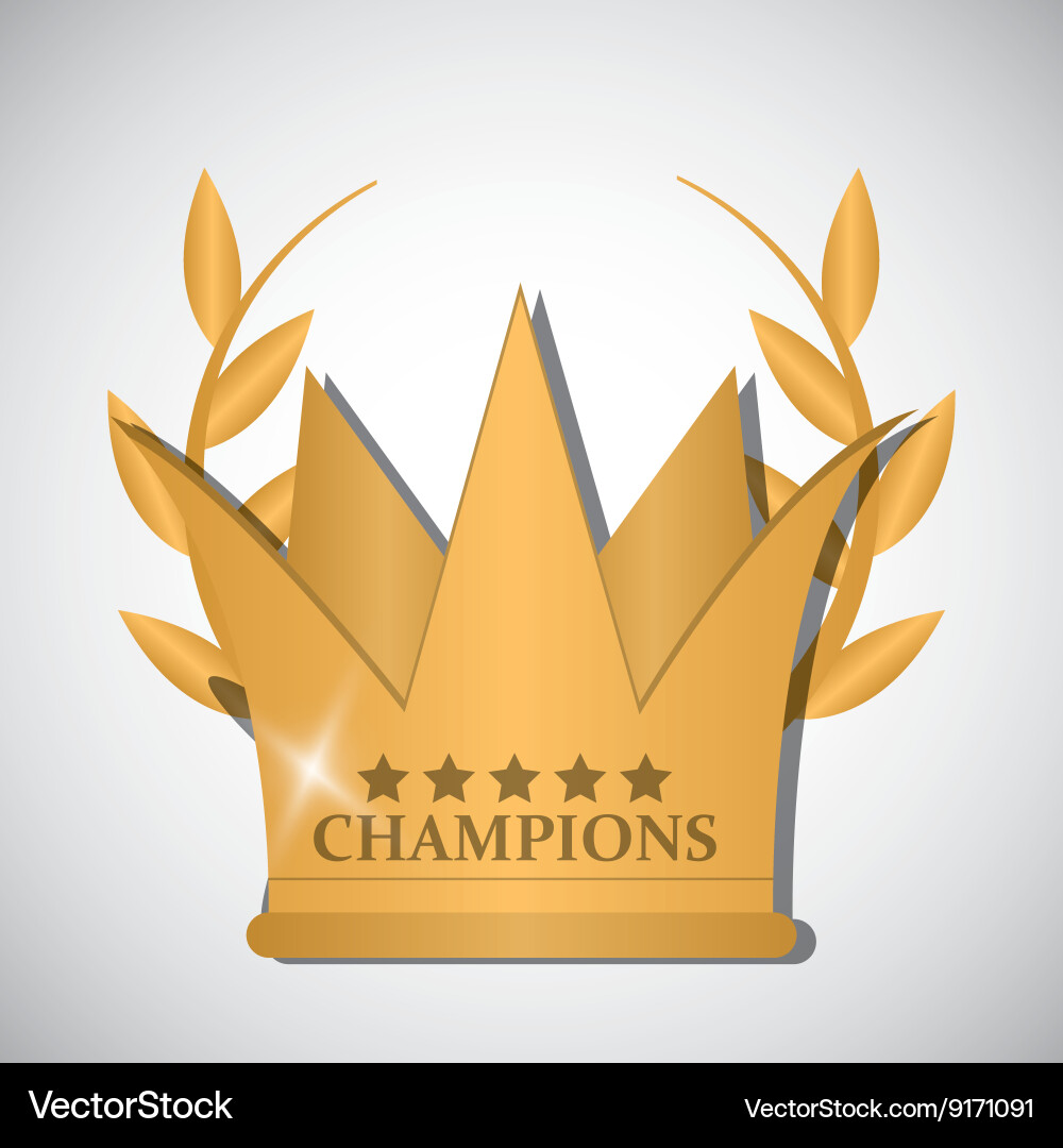 Champion design winner icon colorful Royalty Free Vector