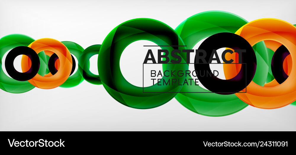 Colorful rings geometric abstract Royalty Free Vector Image