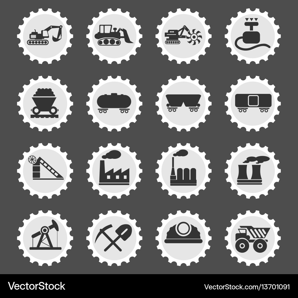 Factory and industry symbols Royalty Free Vector Image