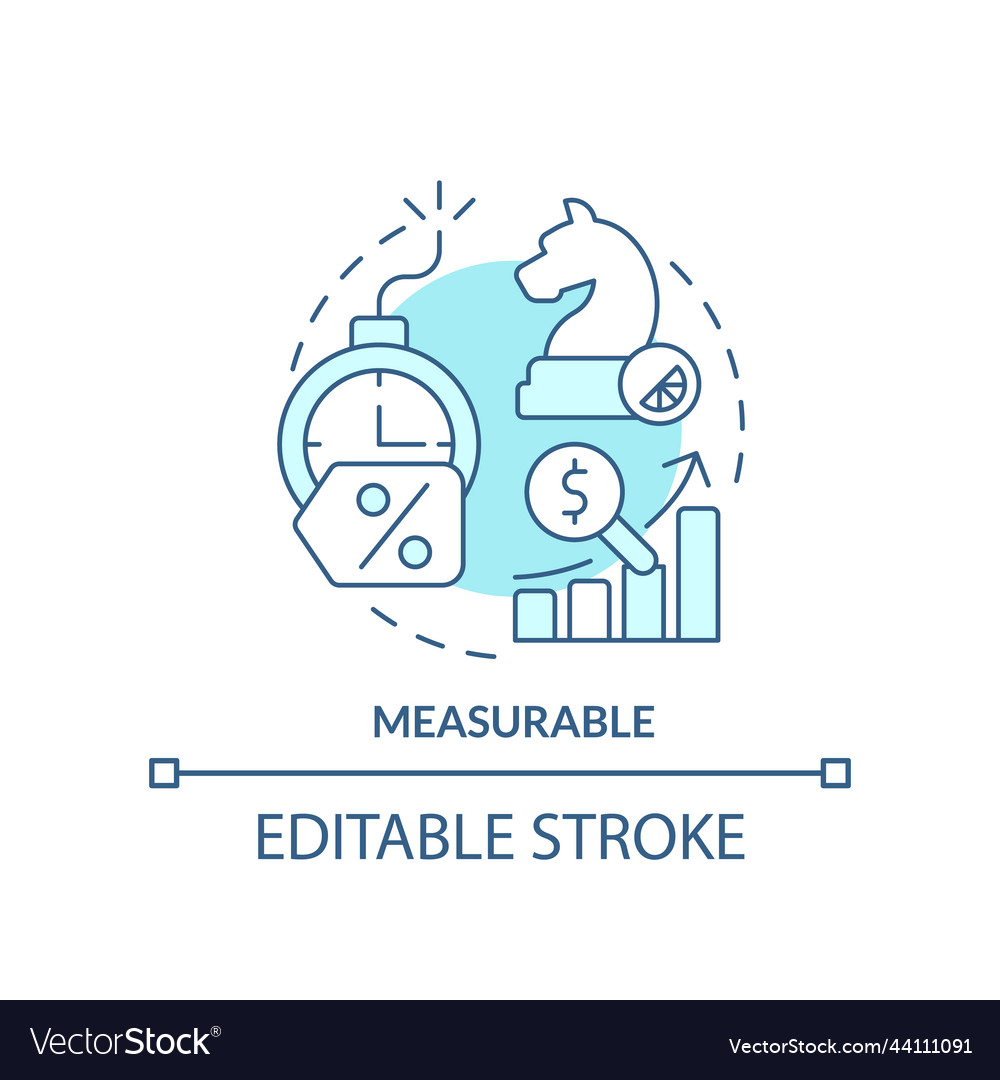 Measurable turquoise concept icon Royalty Free Vector Image Measurable turquoise concept icon Royalty Free Vector Image