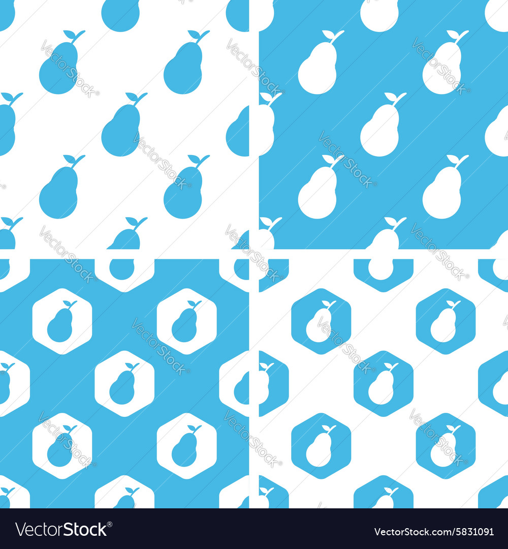 Pear patterns set Royalty Free Vector Image - VectorStock
