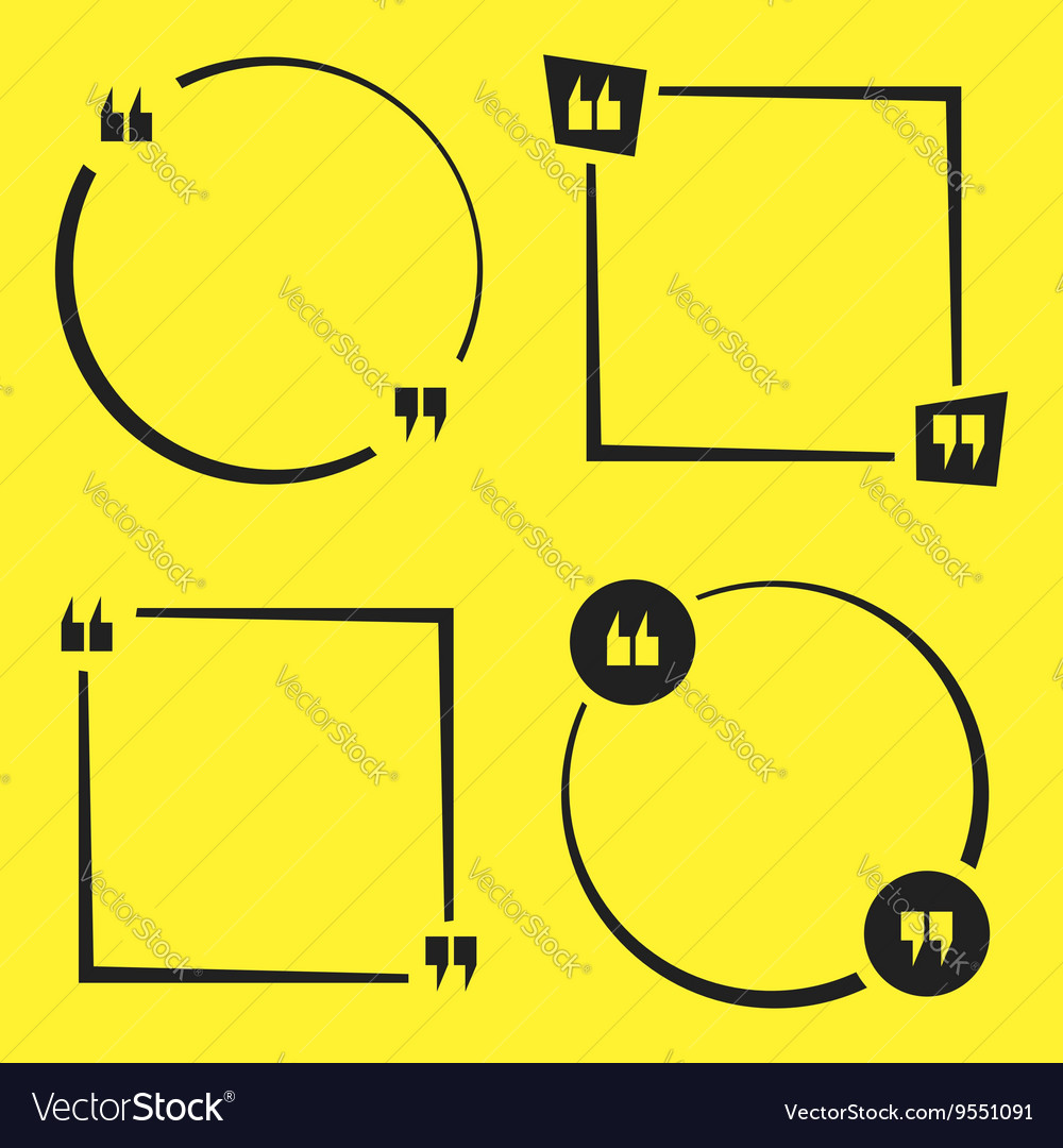 Quote square set Royalty Free Vector Image - VectorStock