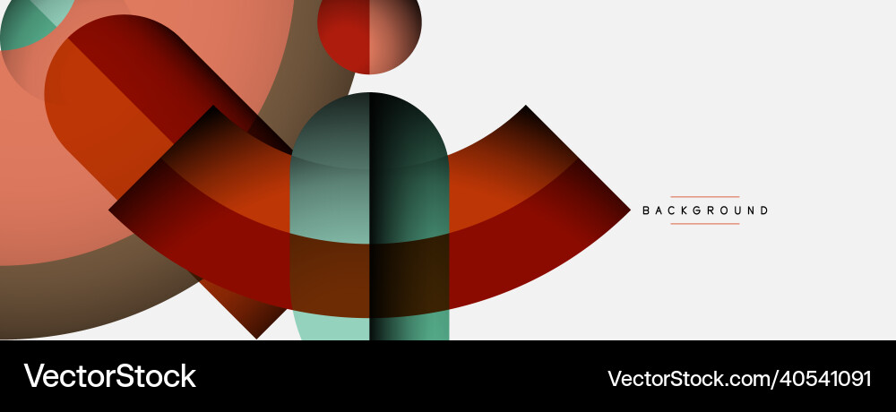 Trendy shapes color minimal design composition Vector Image