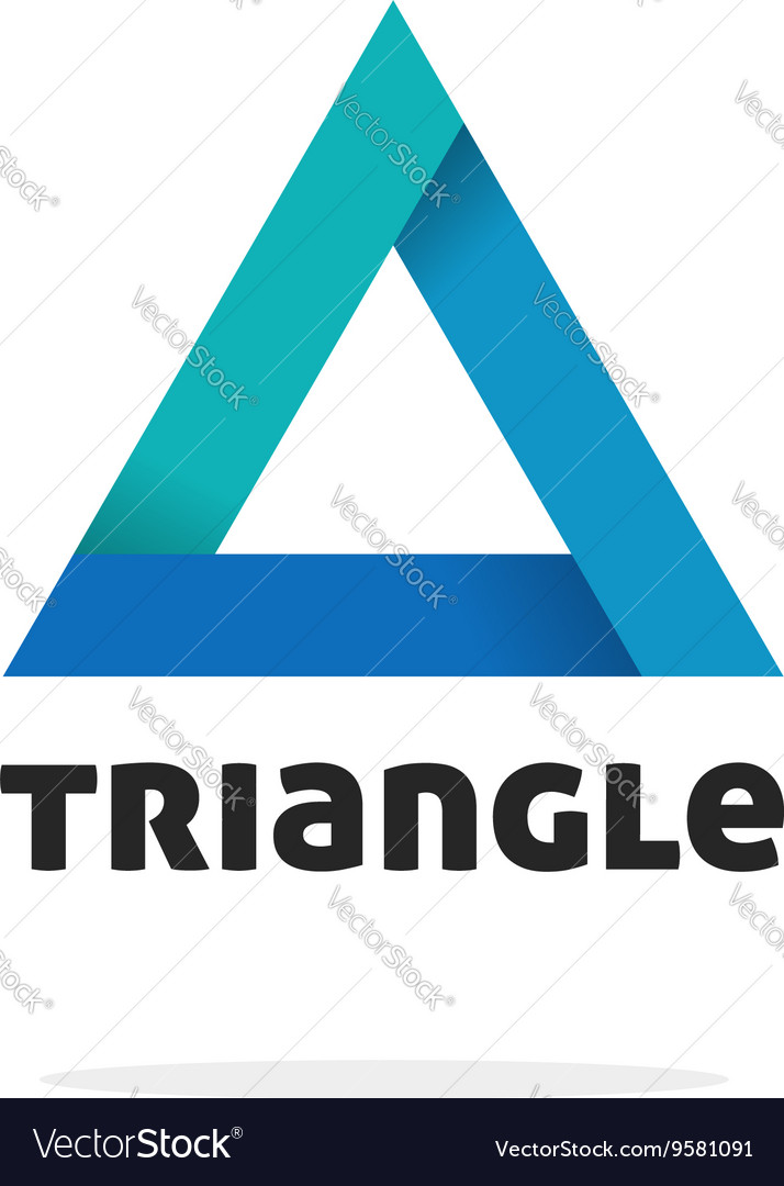Triangle logo isolated gradient abstract Vector Image
