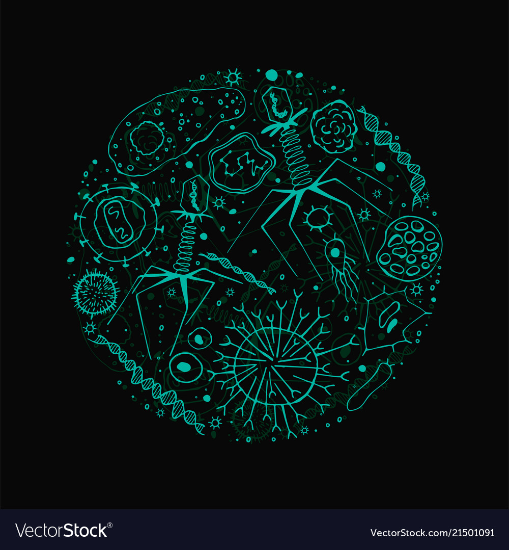 Virus background image Royalty Free Vector Image