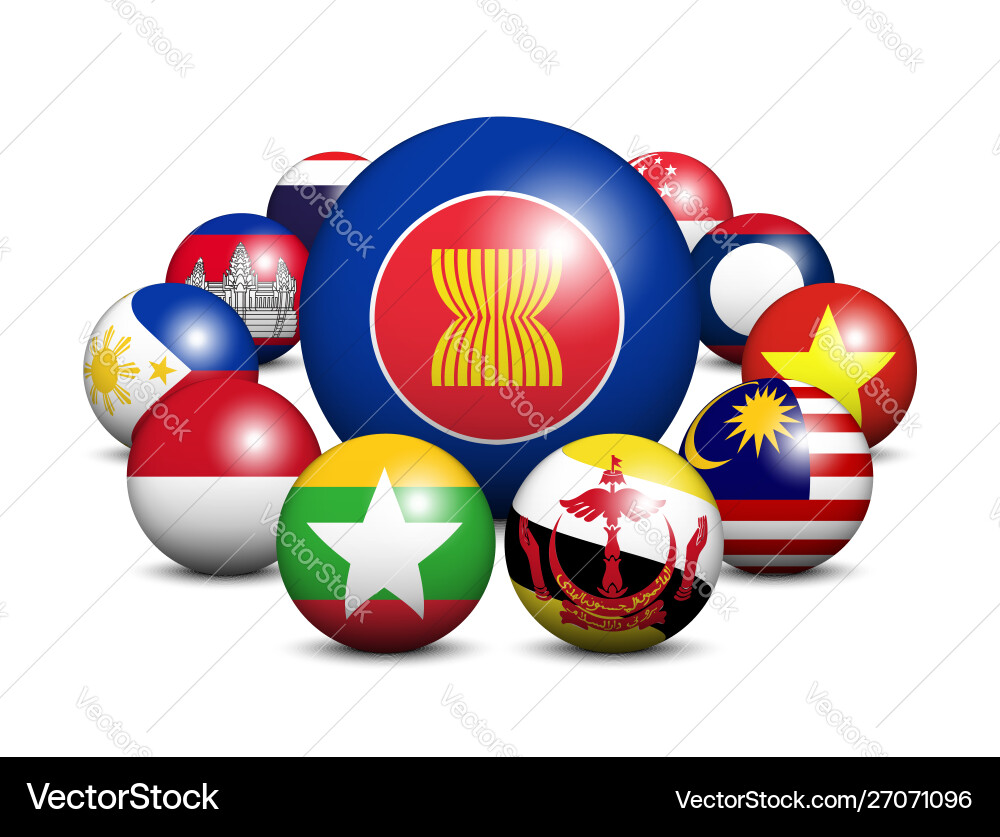 Asean association southeast asian nations Vector Image