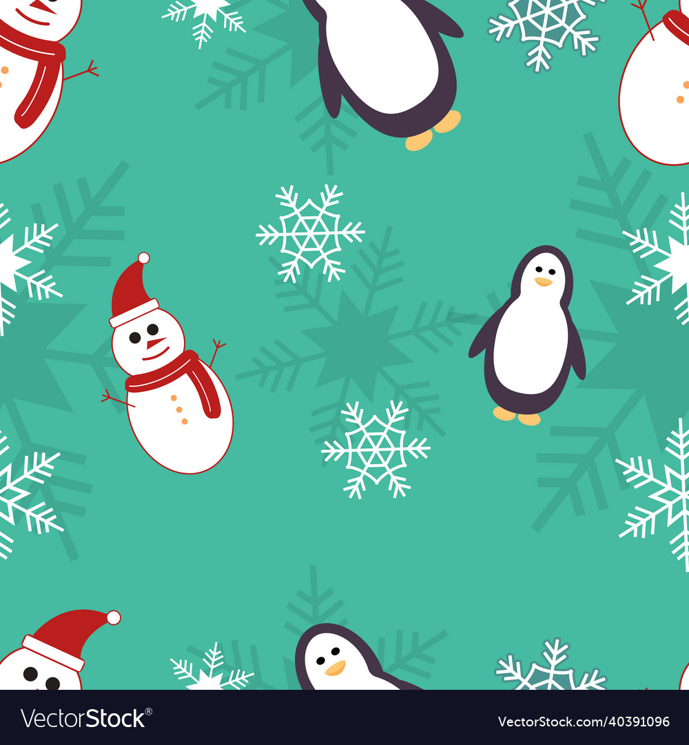 Christmas theme seamless repeat pattern created Vector Image
