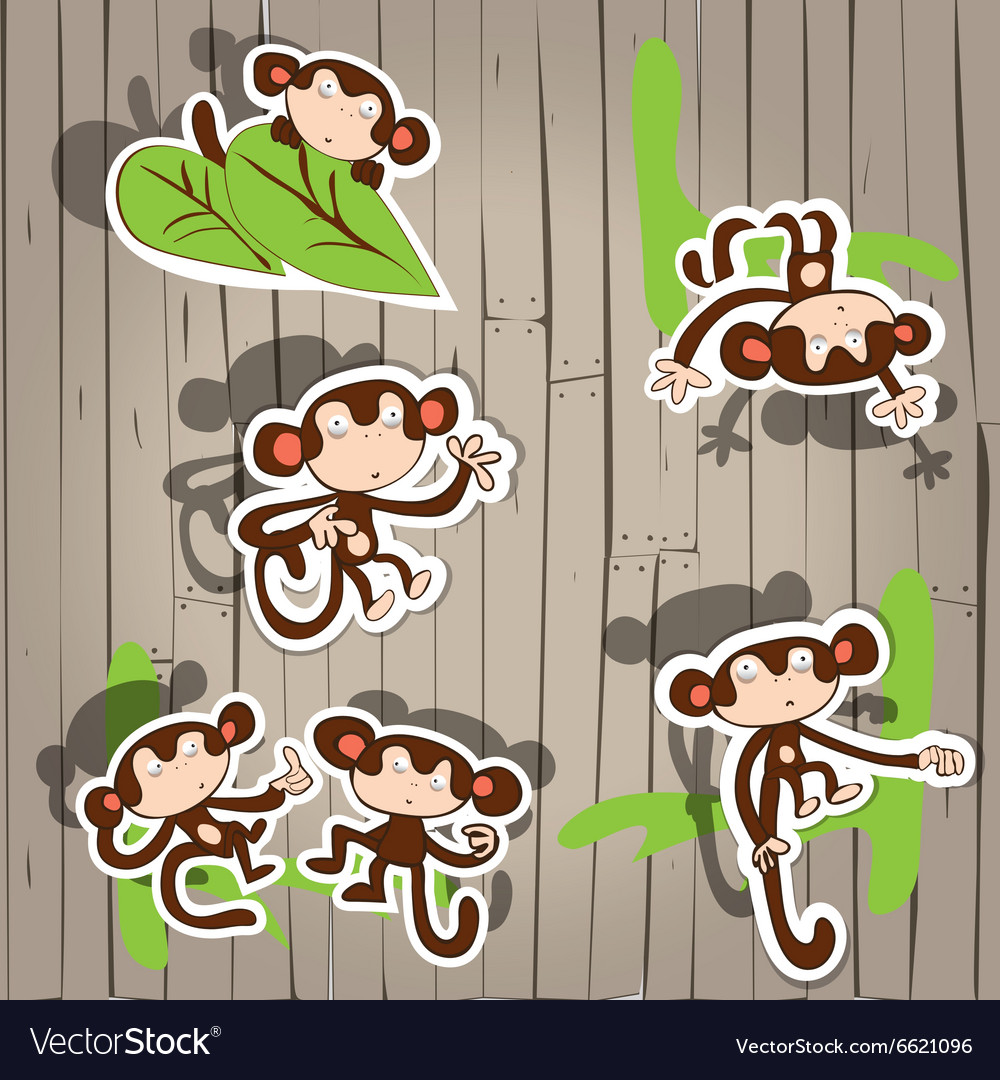 Cute monkey fun Royalty Free Vector Image - VectorStock