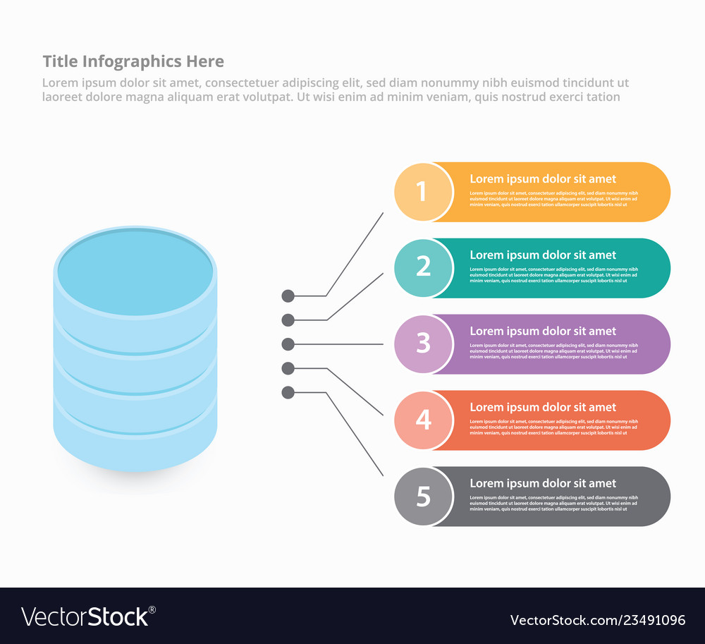 Database data center with isometric style Vector Image