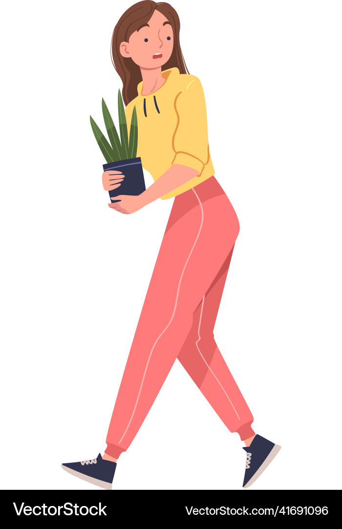 Fire emergency with woman escaping saving life Vector Image