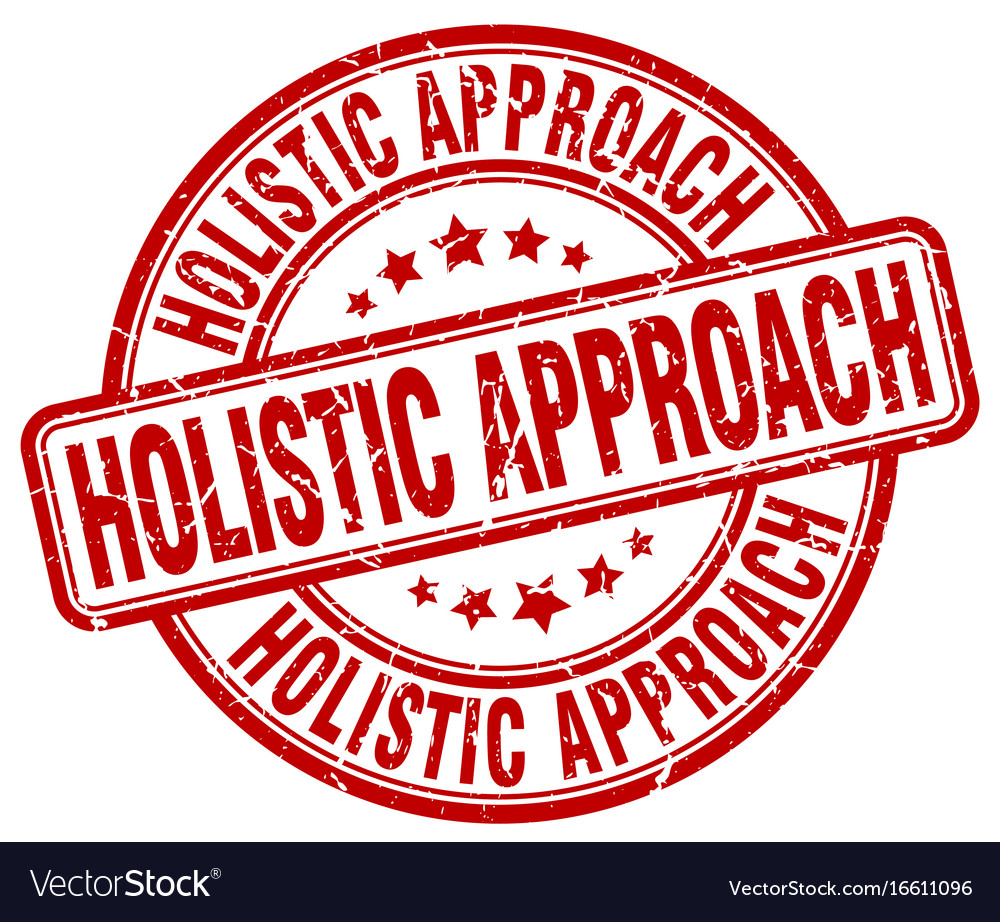 Holistic approach red grunge stamp Royalty Free Vector Image