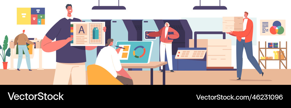 Printing house advertising agency polygraphy Vector Image