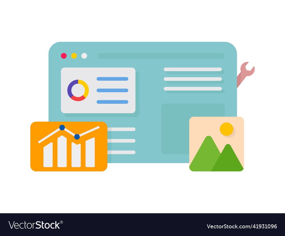 Seo optimization for website template Royalty Free Vector