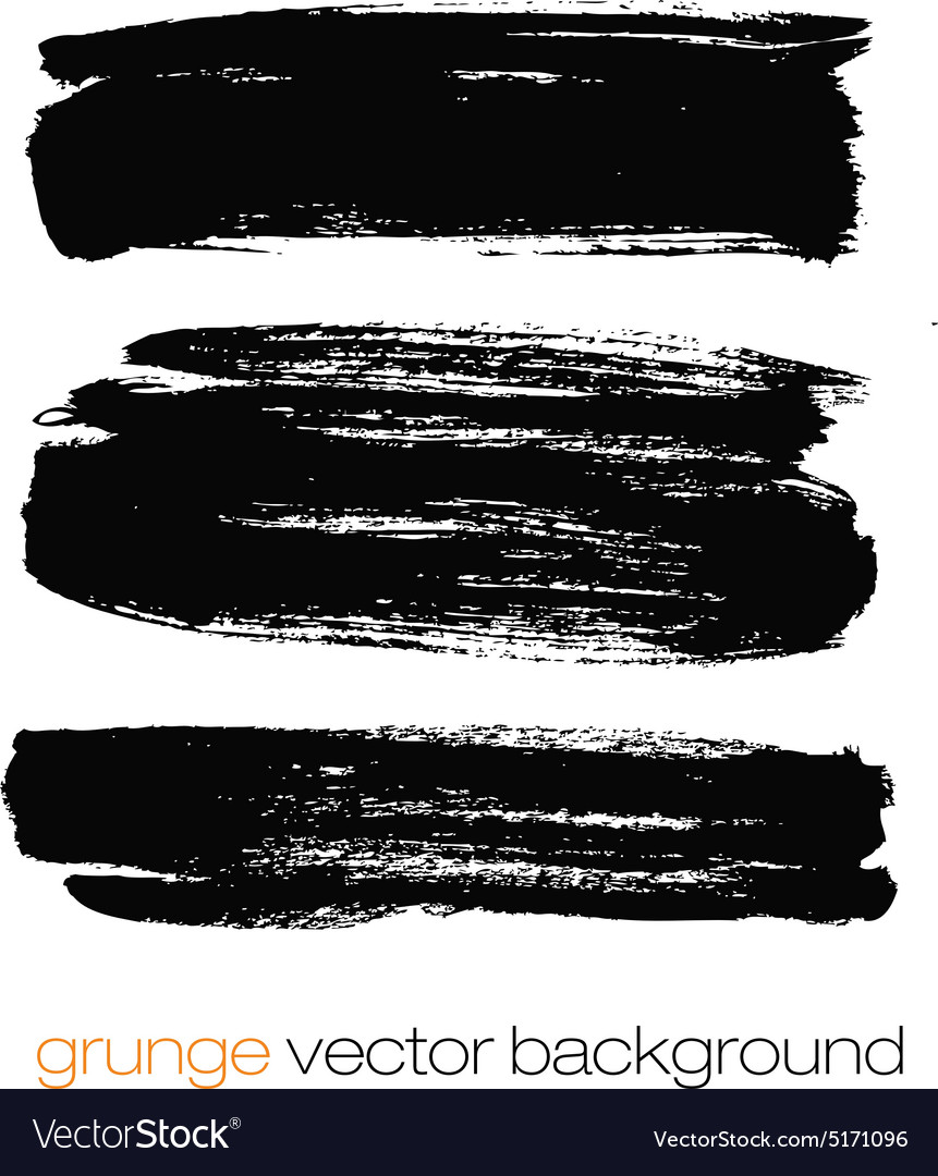 Set of grunge brush strokes collection Royalty Free Vector