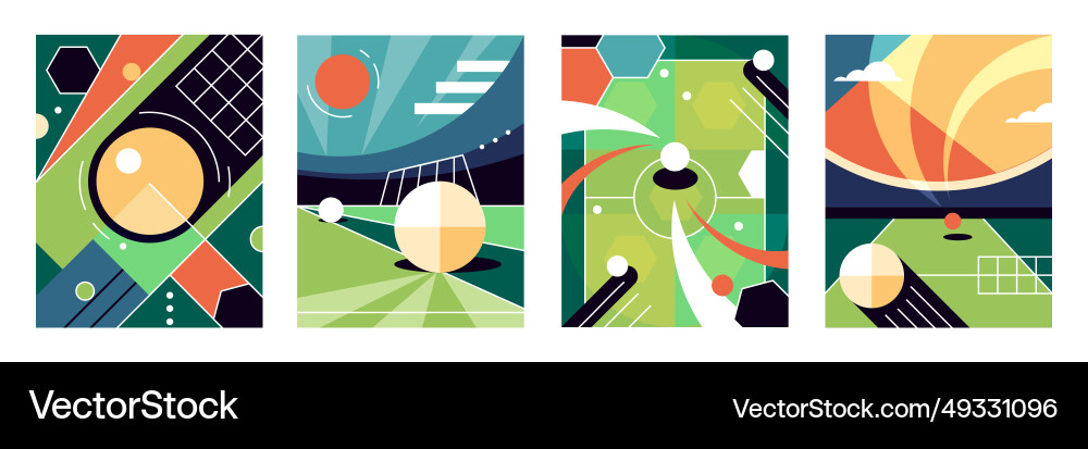 Soccer background sport field abstract stadium Vector Image