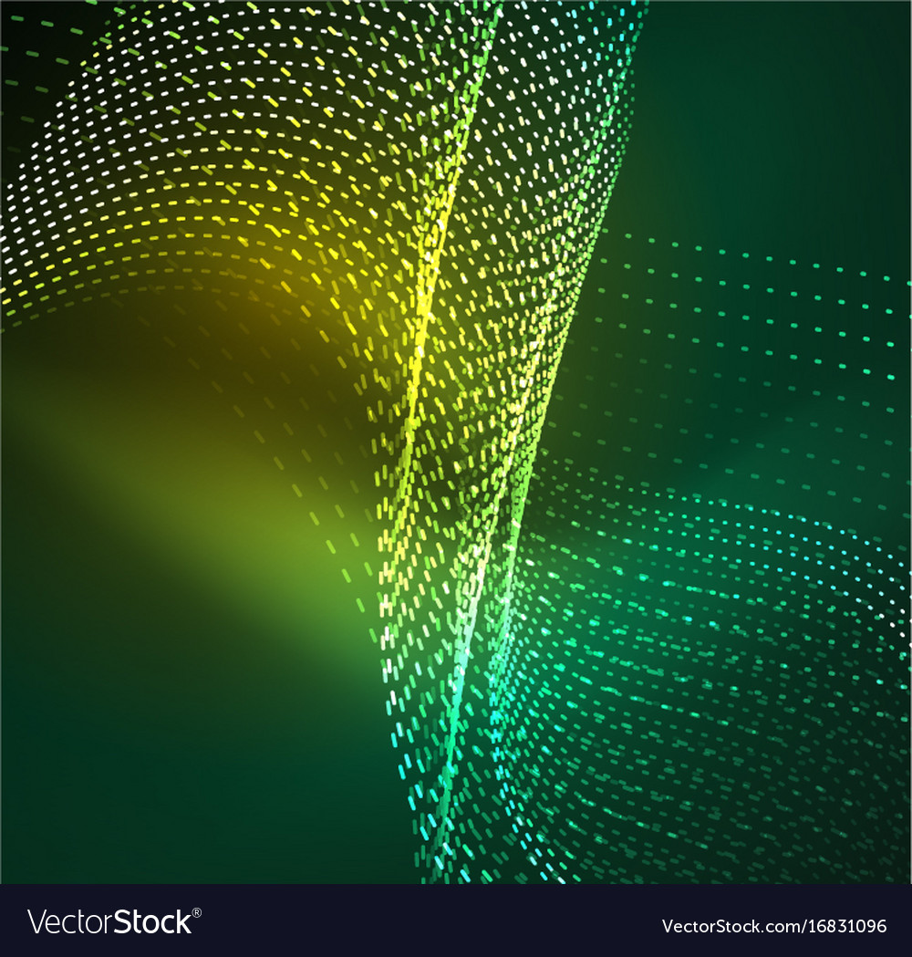 Wave particles background Royalty Free Vector Image