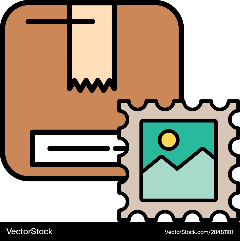 Cart with box carton postal service Royalty Free Vector