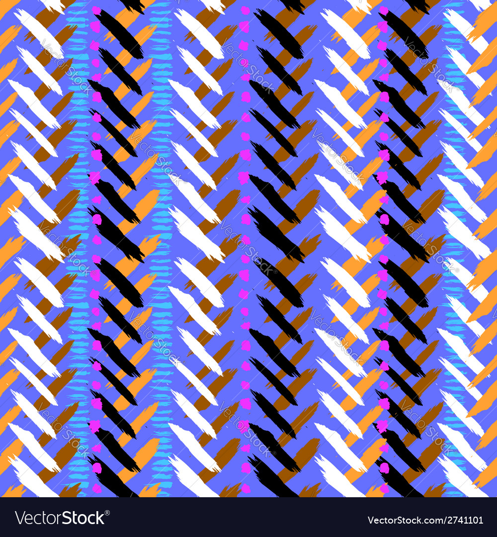 Chevron hand painted seamless pattern Royalty Free Vector
