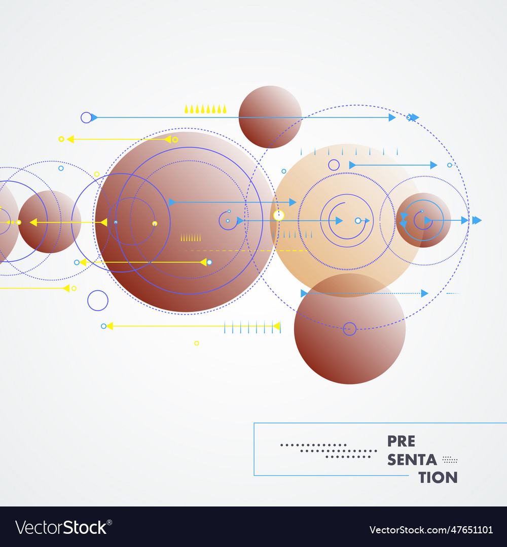 Circles Abstract Design Connect Background Vector Image