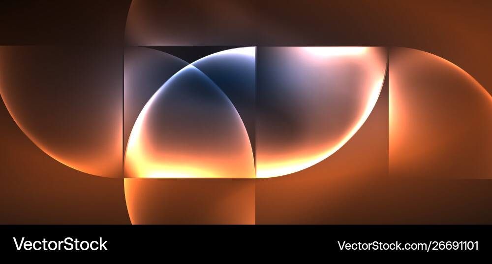 Colorful blue neon shape round triangle in modern Vector Image