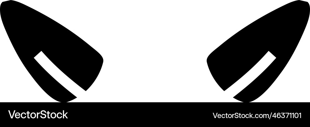 Cow horn animal glyph icon Royalty Free Vector Image