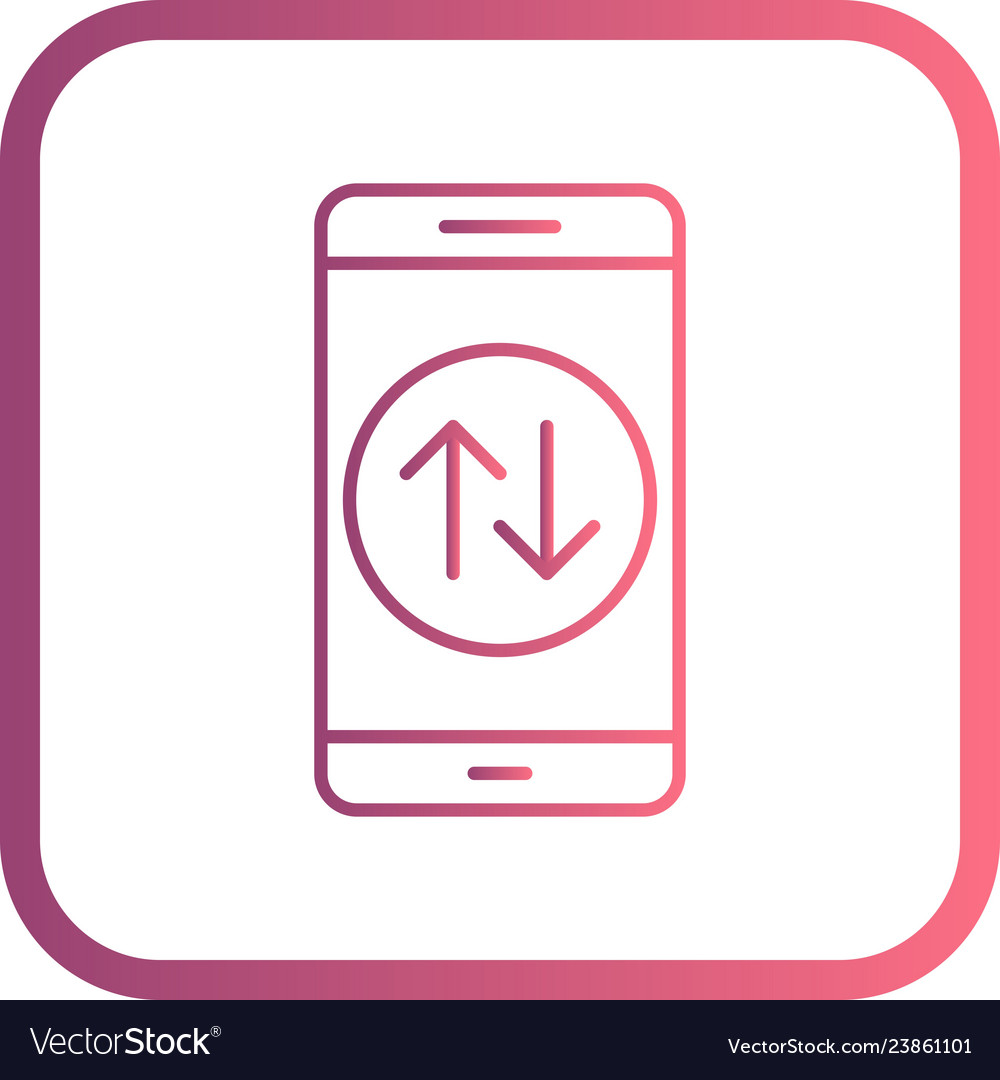 Data connection mobile application icon Royalty Free Vector