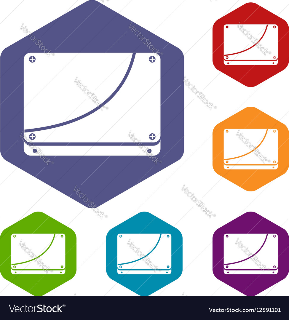 Database Icons Set Royalty Free Vector Image Vectorstock