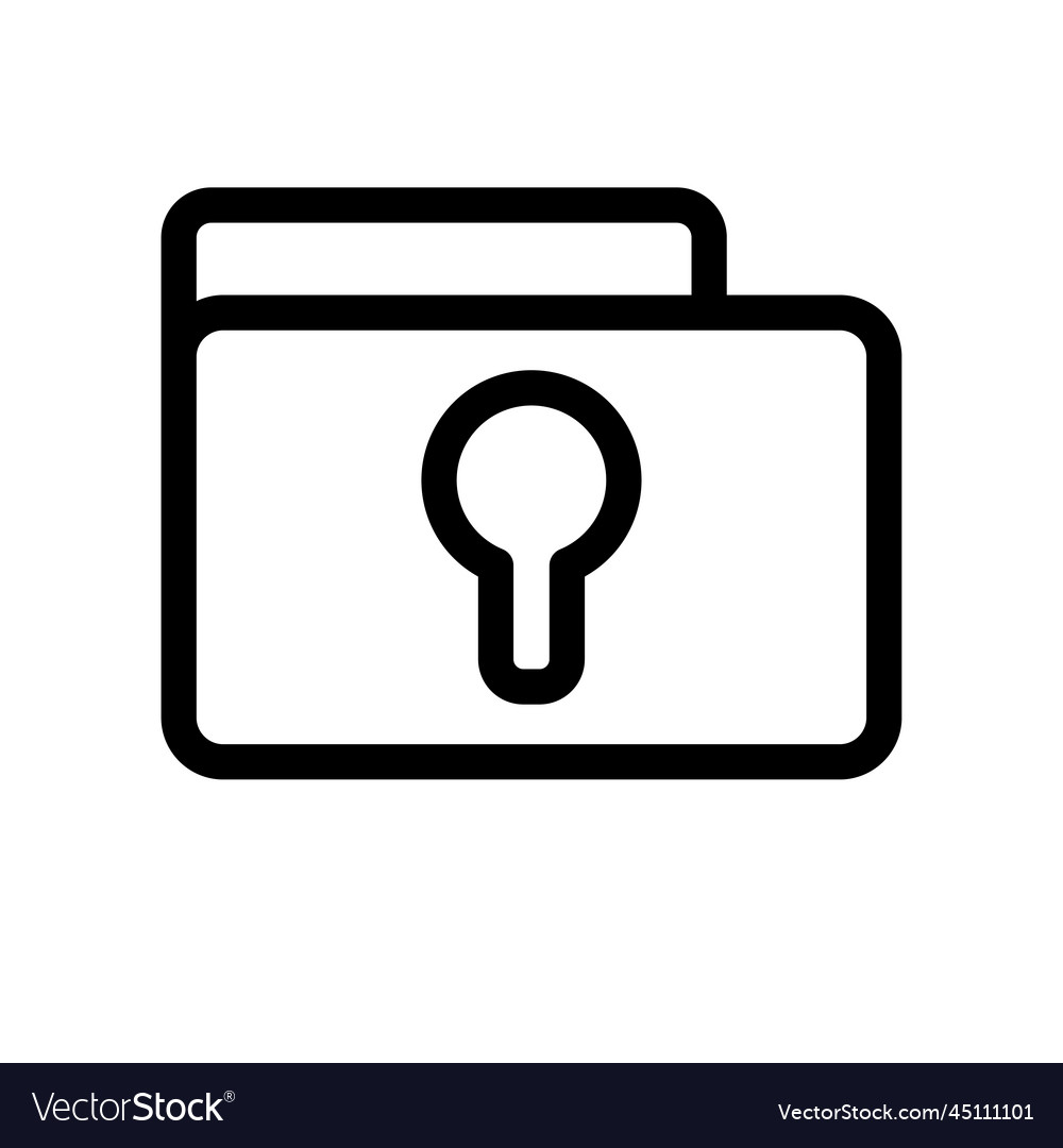 Folder lock icon Royalty Free Vector Image - VectorStock