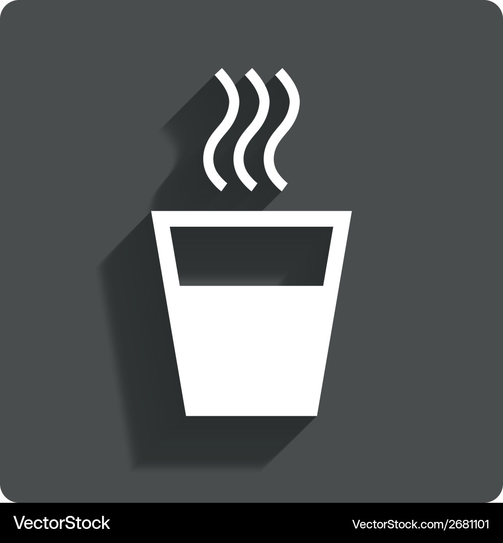 Hot water sign icon drink symbol Royalty Free Vector Image