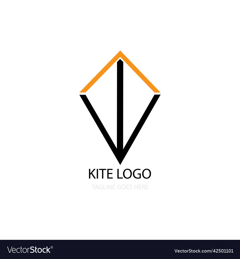 Kite icon logo free Royalty Free Vector Image - VectorStock