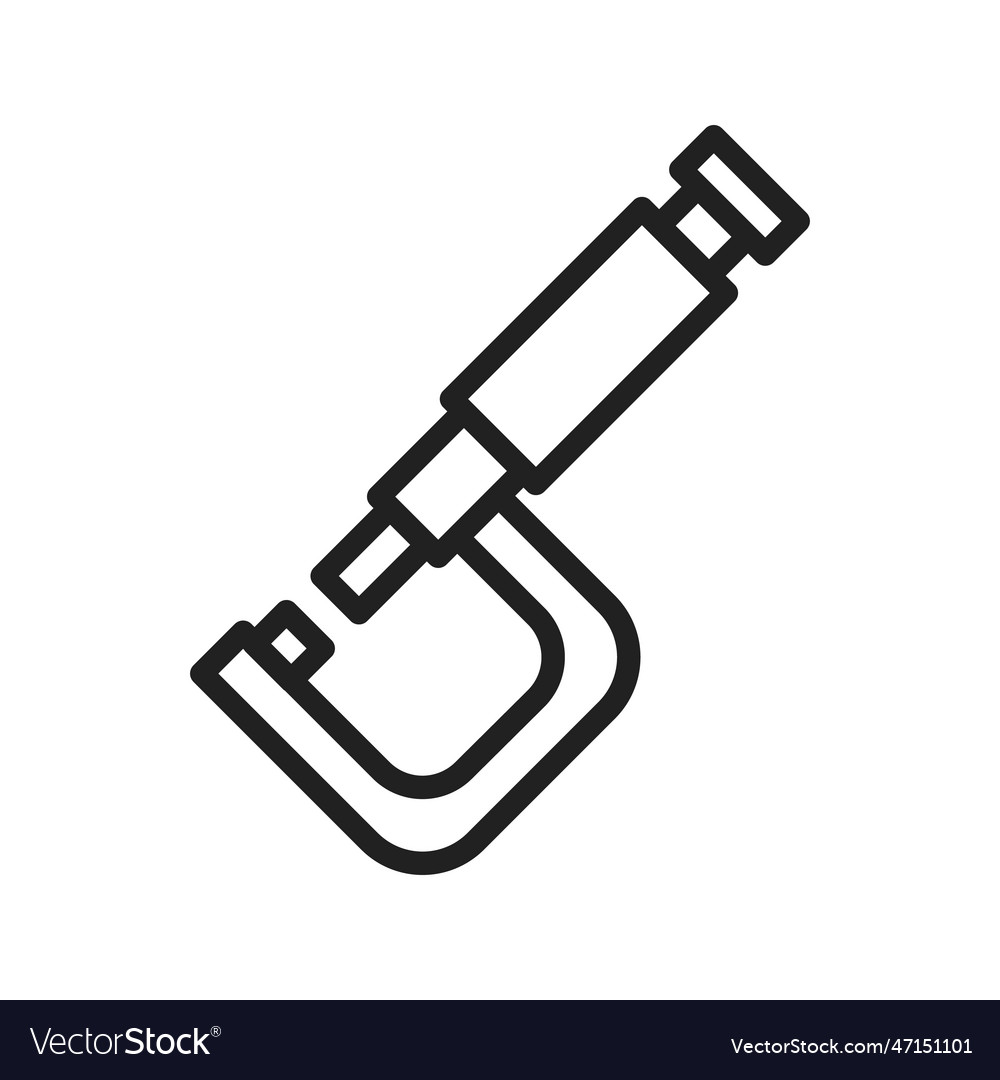Micrometer icon image Royalty Free Vector Image