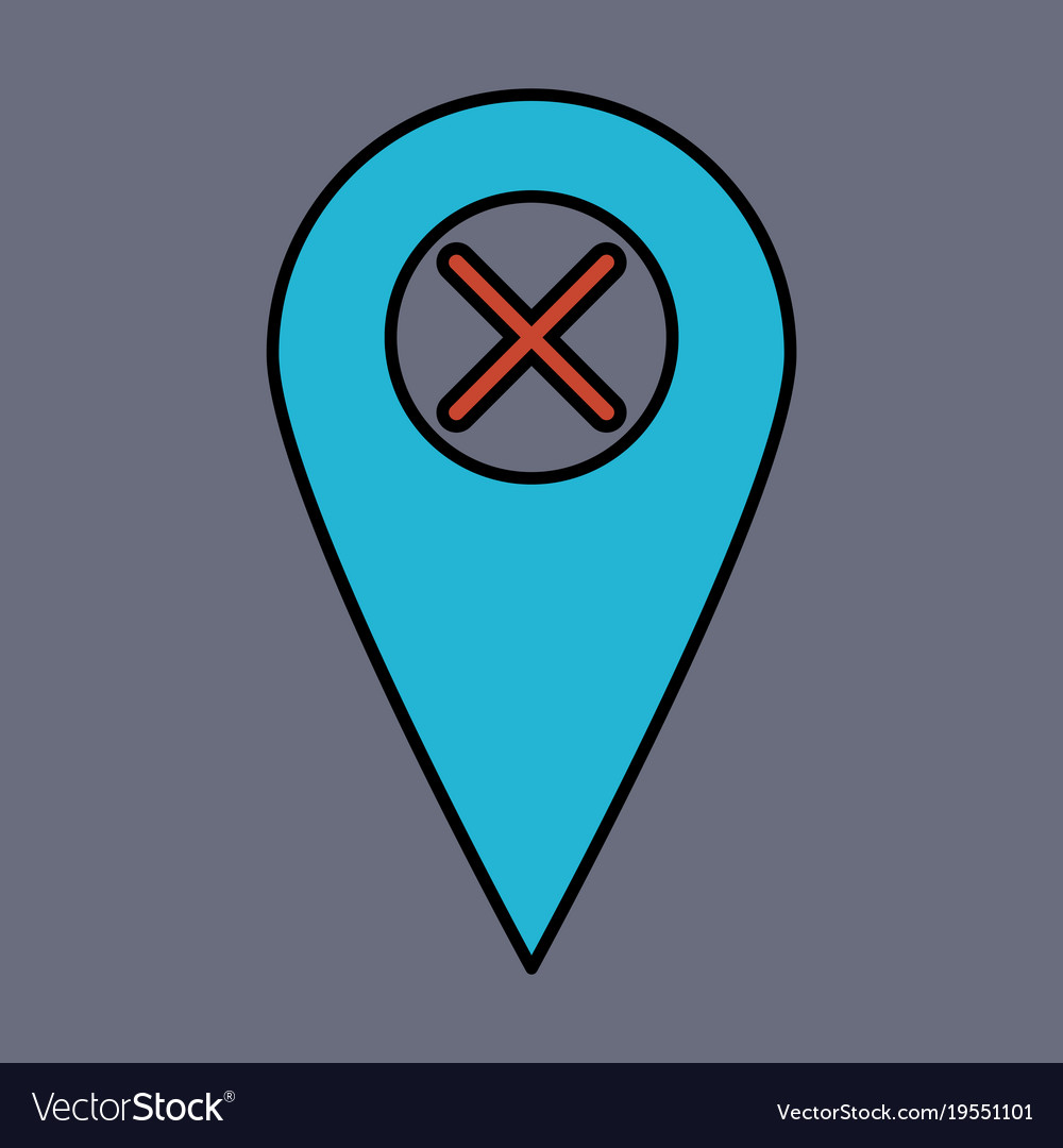 Navigation geolocation icon in flat design Vector Image