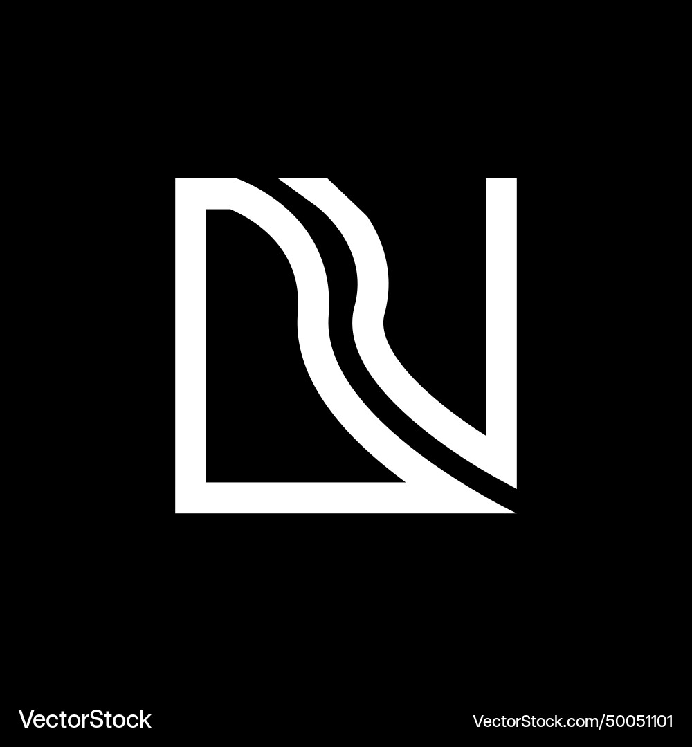 Ou letter logo design ou simple and modern logo Vector Image
